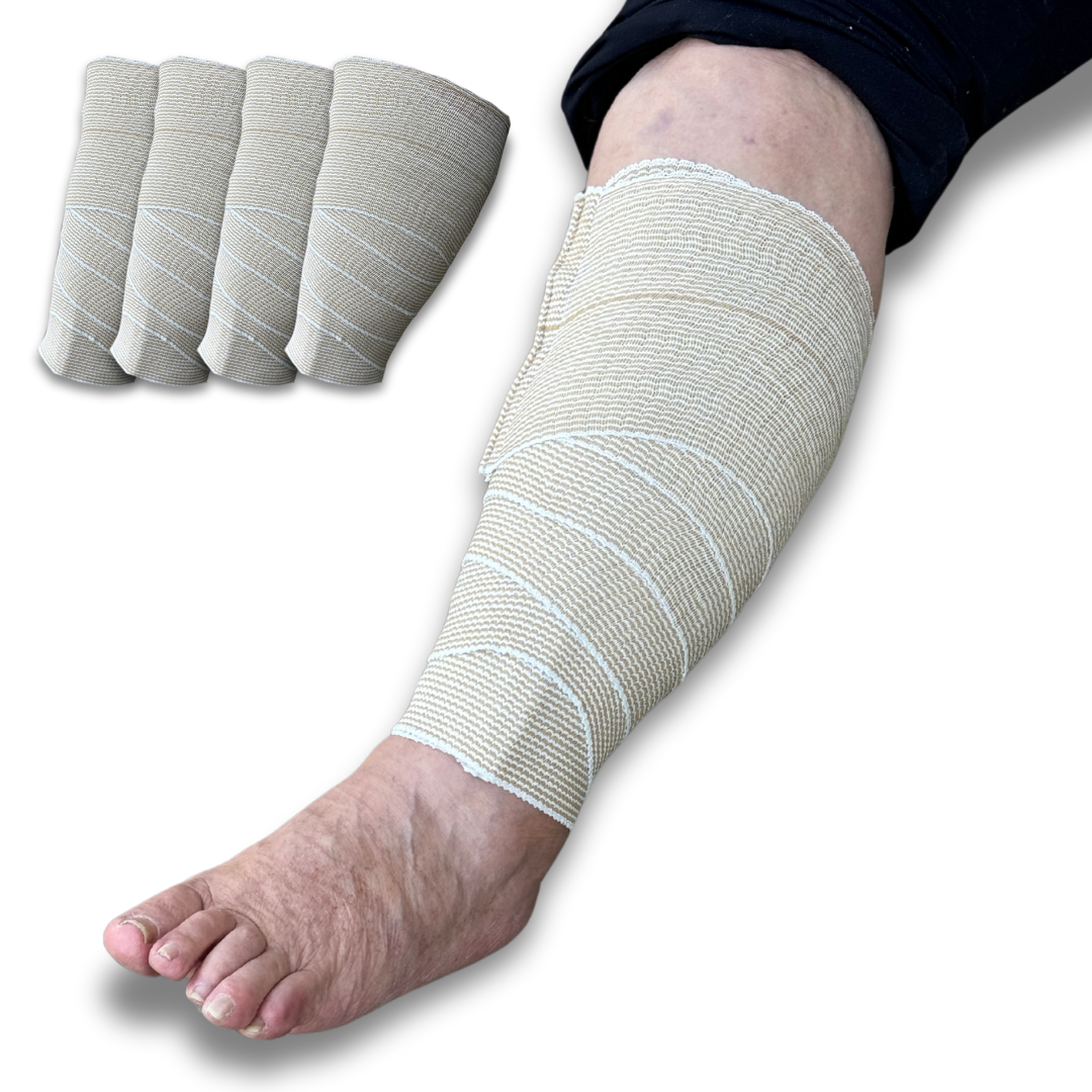 Beltwell® - Wide Compression Bandages With Velcro (4 Bandages ...